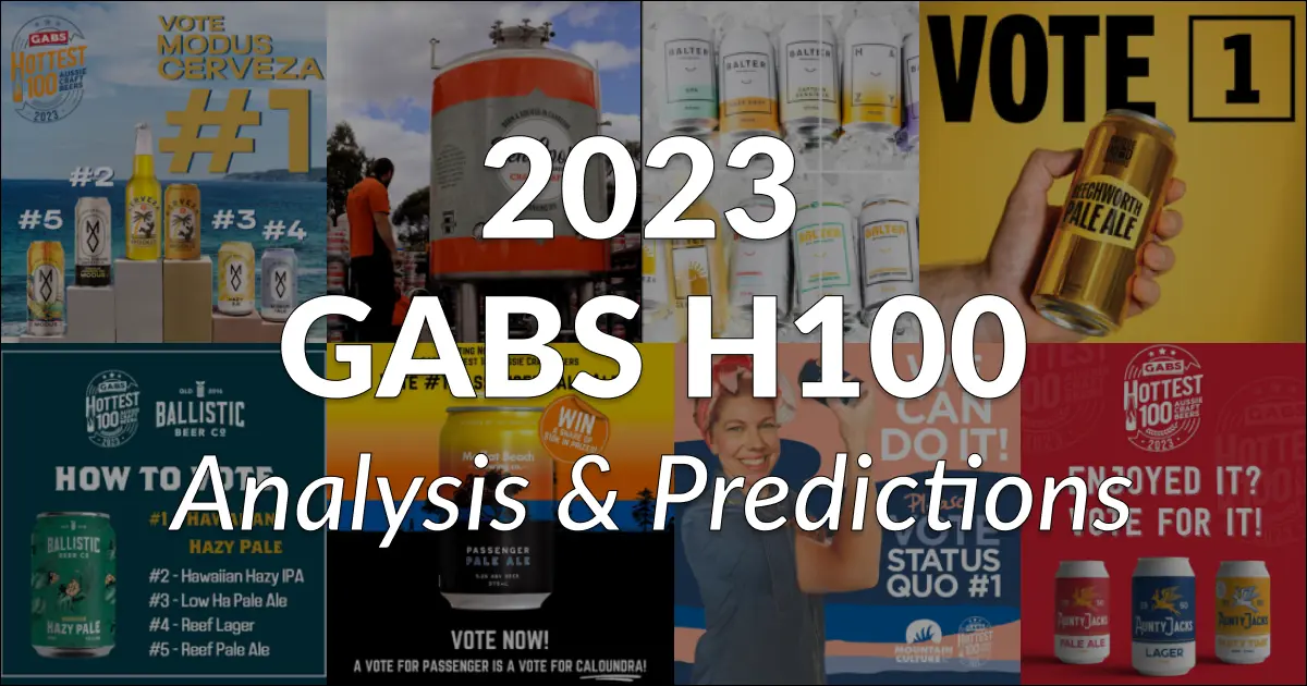 Predictions for the GABS Hottest 100 Craft Beers of 2023 - Beer Reflections